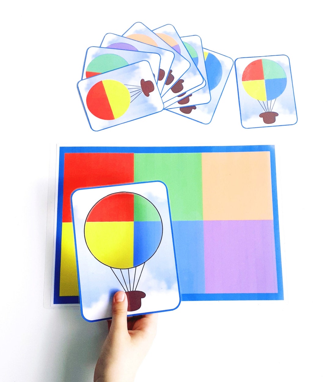 Hands on Montessori Activity, Color Matching Game, Fine Motor Skills ...