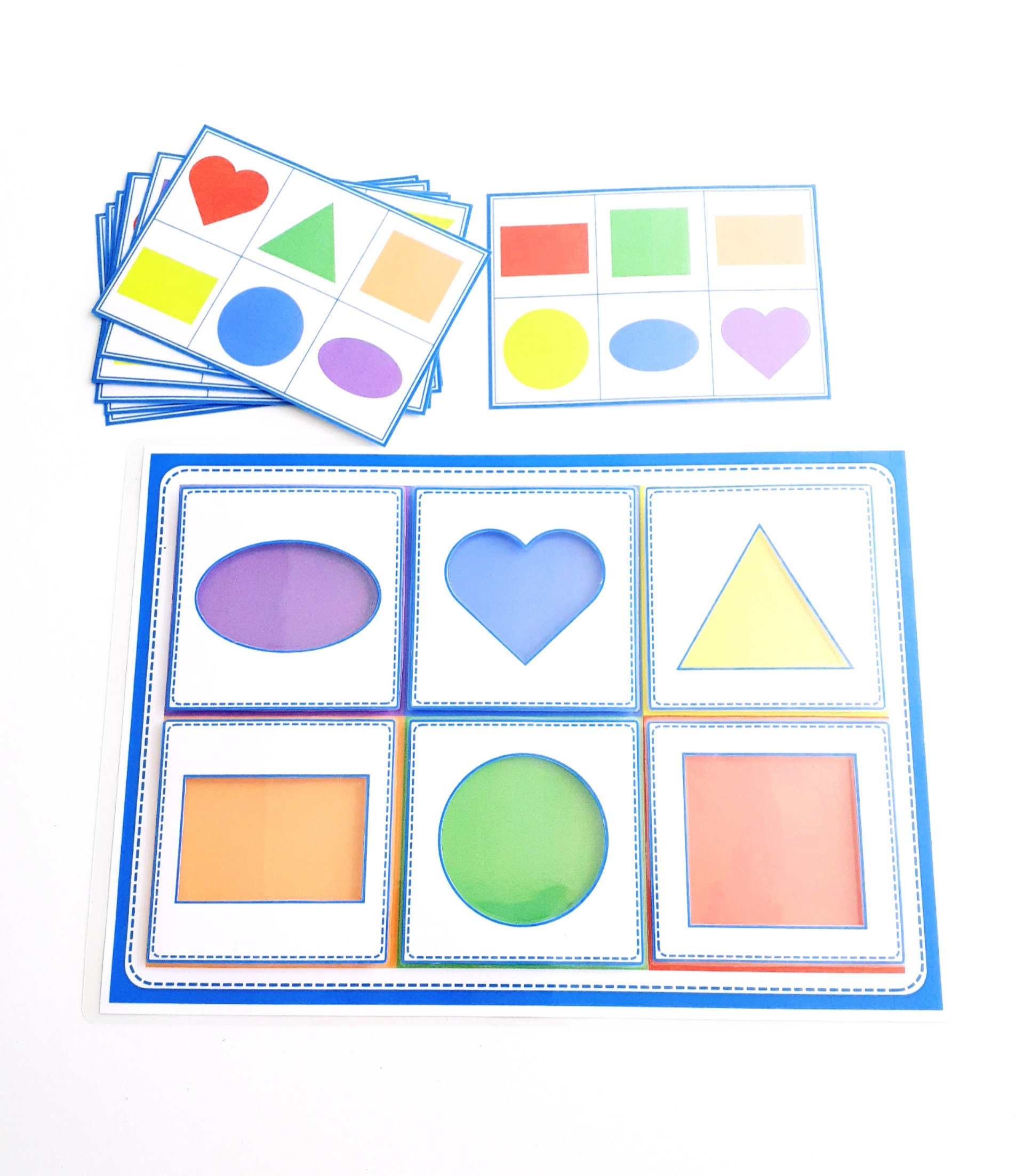 Shape Pattern Activity, Shape Matching Game, Fine Motor Skills - Etsy