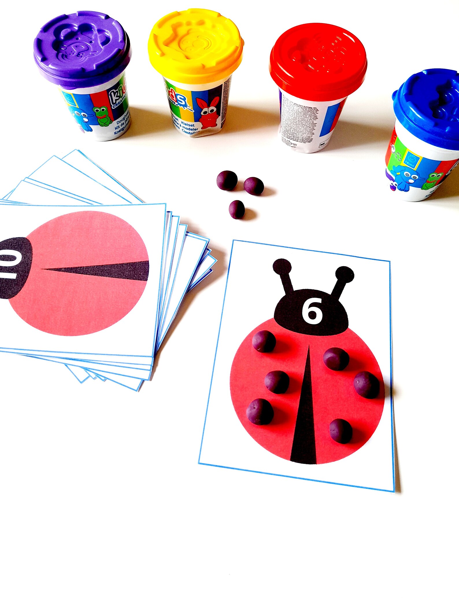 Play Dough Activity Mats, to Count 1 to 10, Kindergarten Worksheets ...