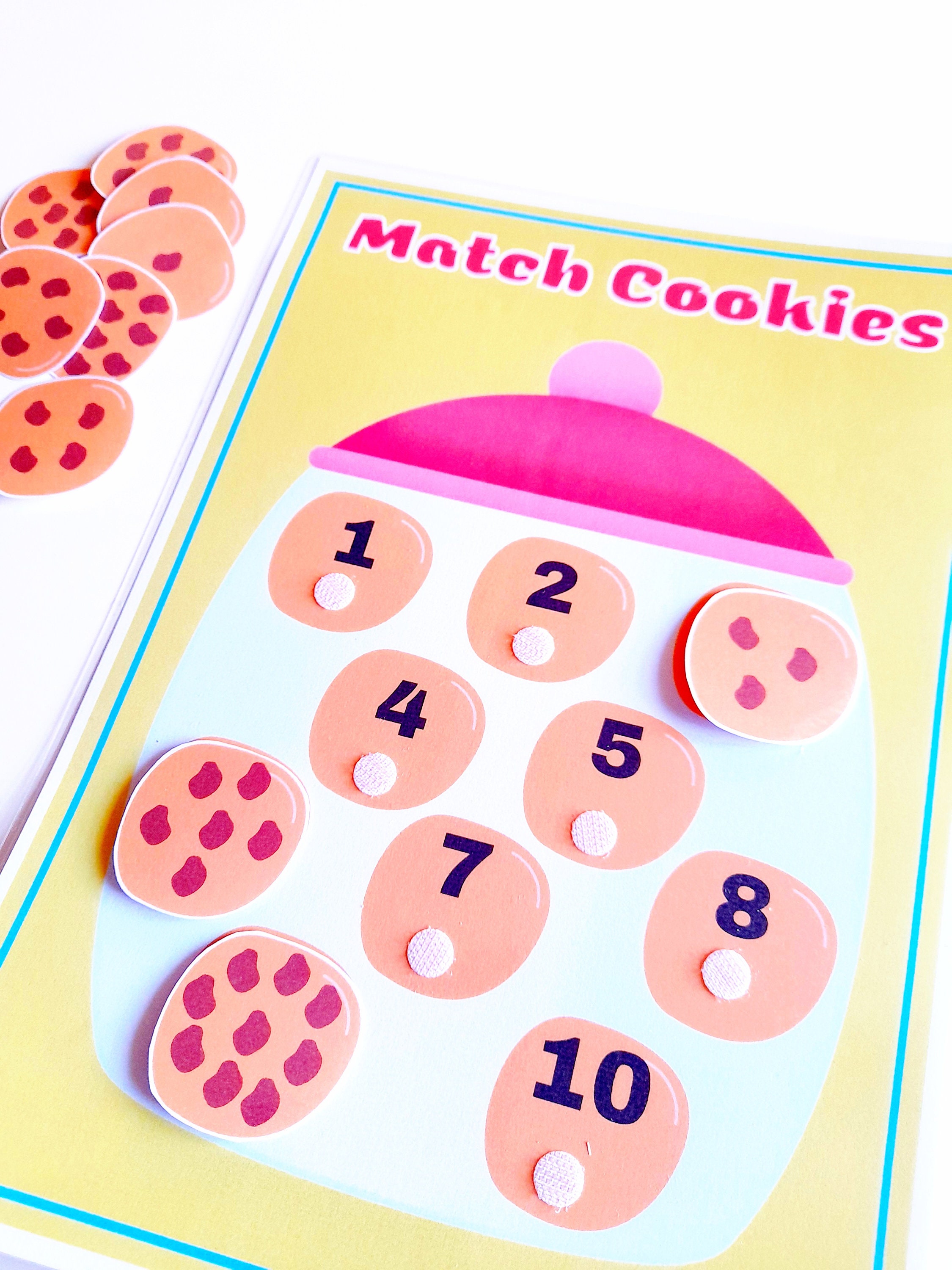 Match Cookies, Printable Learning Numbers for Toddlers - Etsy