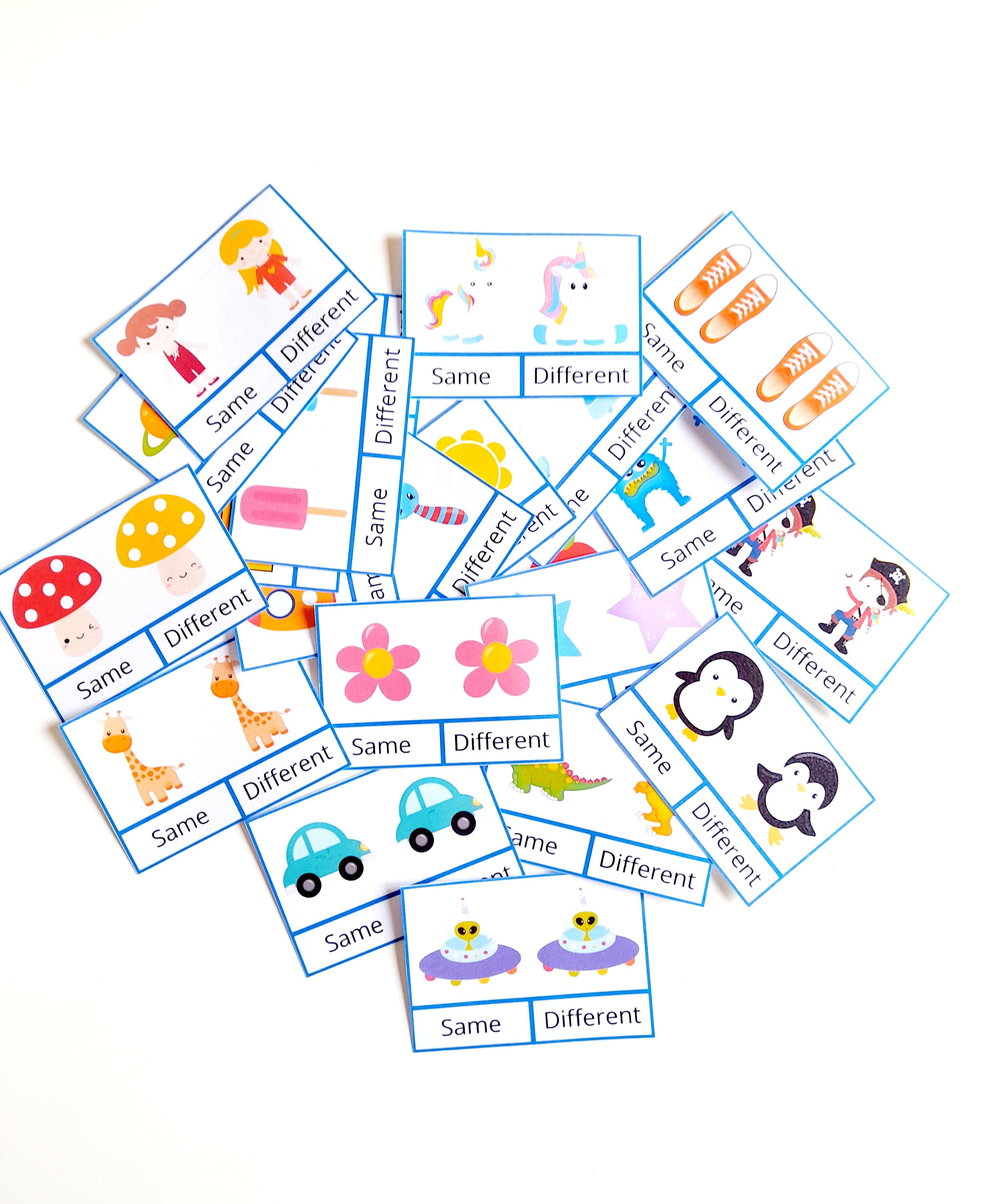 Printable Cards Same or Different Activity for Toddlers and ...