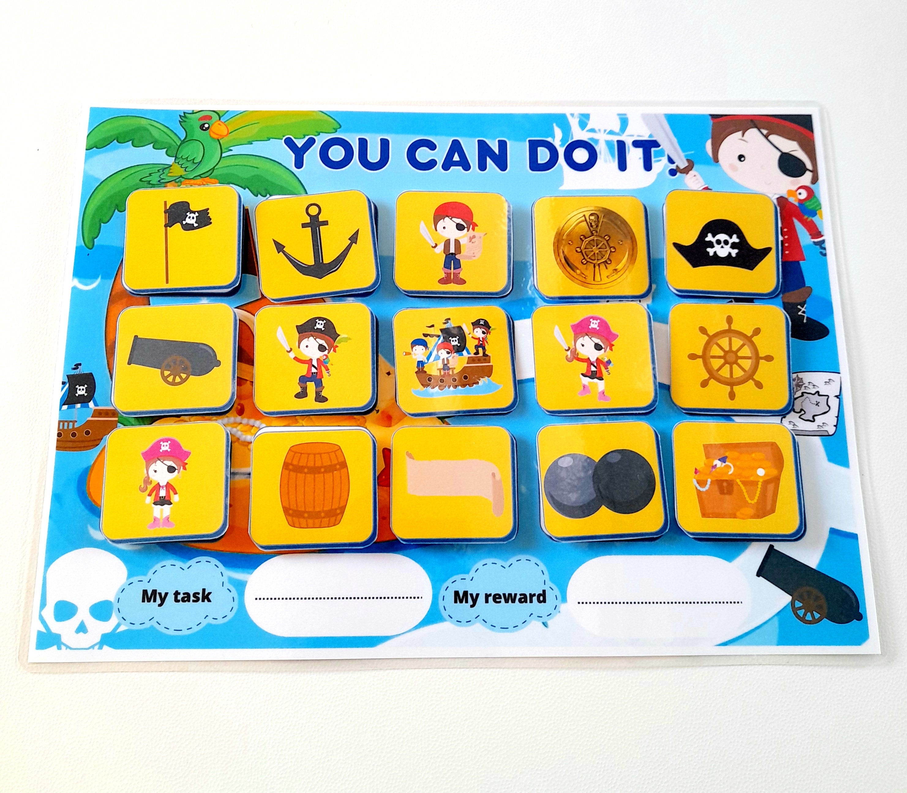 Pirate Reward Chart Printable Behaviour Chart Responsibility - Etsy