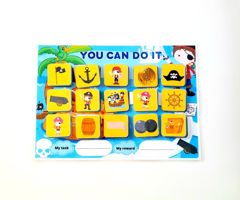 Pirate Reward Chart Printable Behaviour Chart Responsibility - Etsy