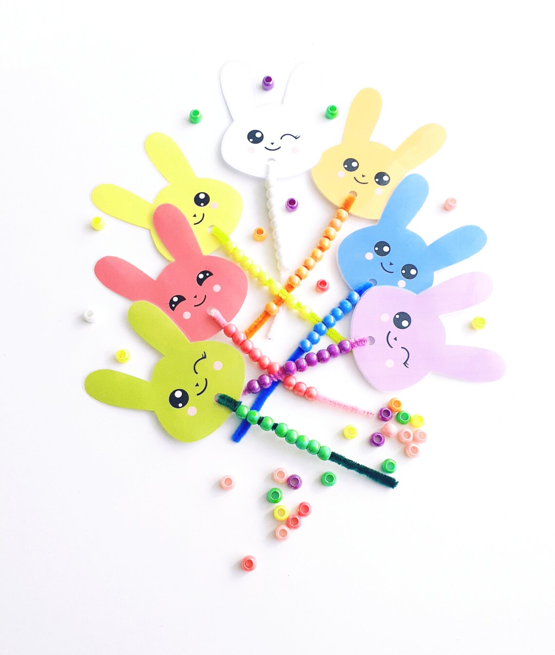 Color Sorting, Color Sorting Pipe Cleaner and Bead, Fine Motor Skills ...