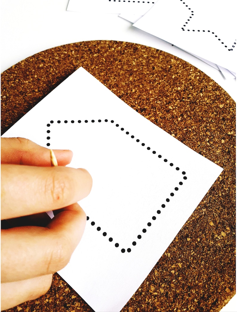 Shapes Pin Poking Activity and Fine Motor Skills - Etsy