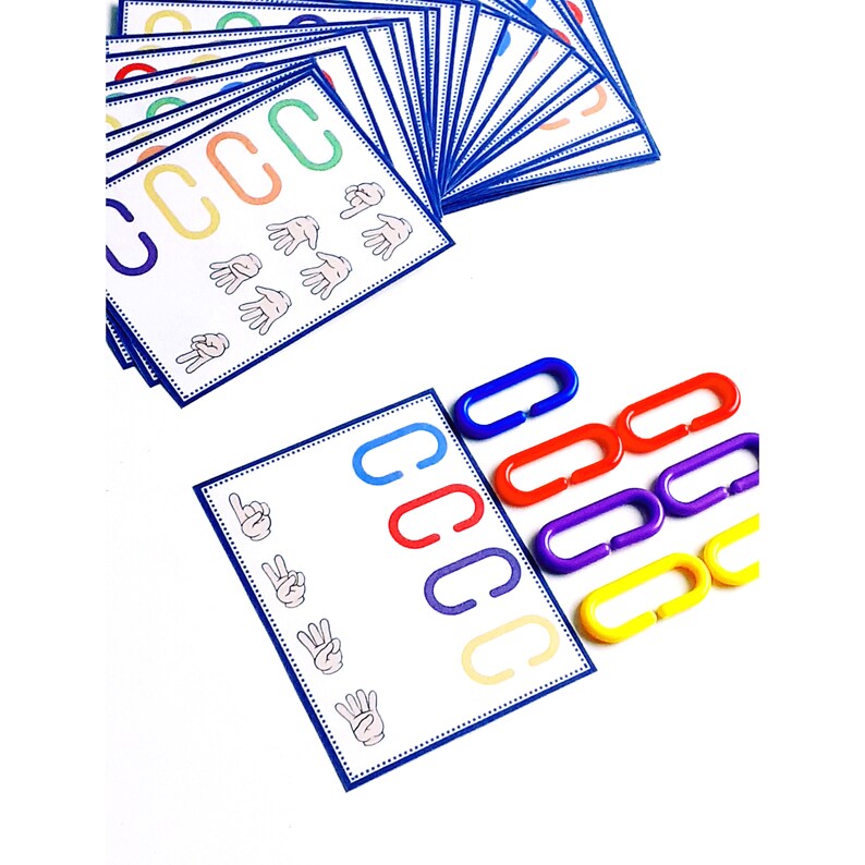 Chains Counting Activity, Counting Toys for Toddlers - Etsy