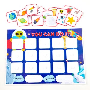 Space Reward Chart, Printable Behavior Chart, Responsibility Chart ...
