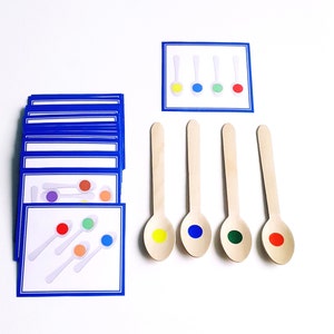 Spoon Pattern Activity, Color Matching Game - Etsy