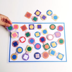 Shape Matching Activity, Shape Matching Game, Fine Motor Activities - Etsy