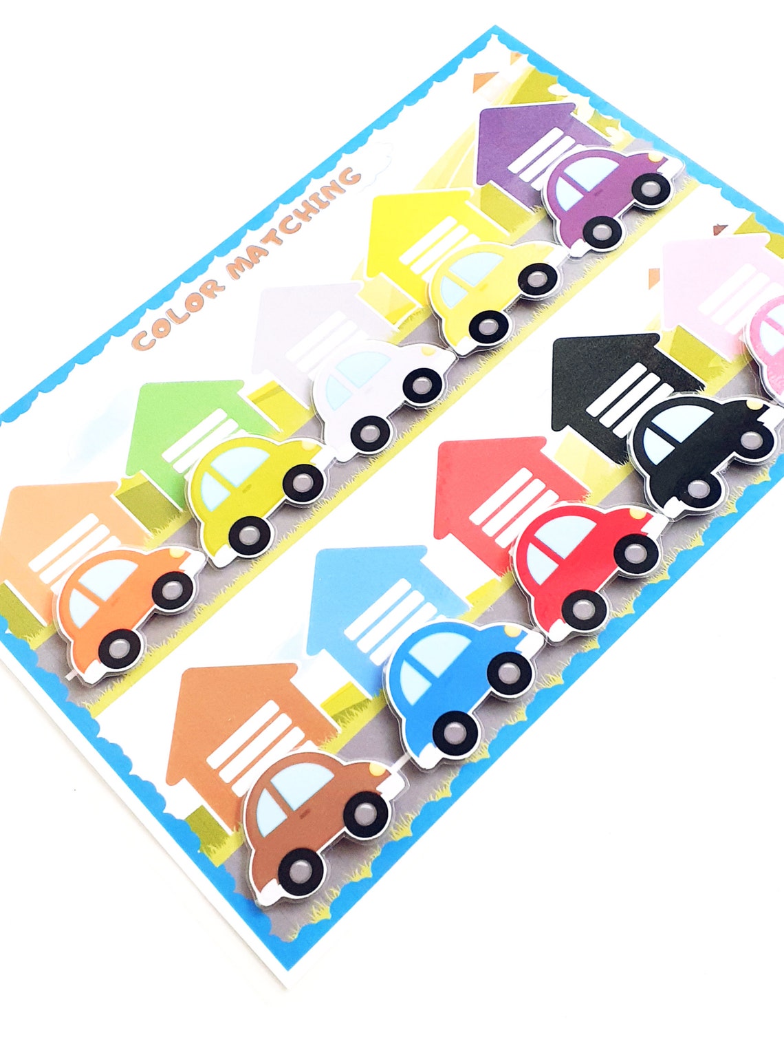 Color Sorting Matching Car Game Color Matching Activity - Etsy