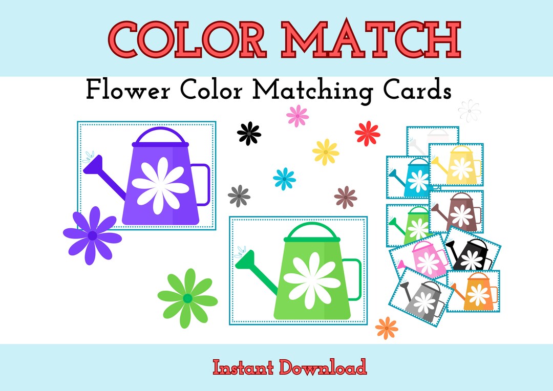 Flower Color Matching, Color Activity, Learning Colors,preschool ...