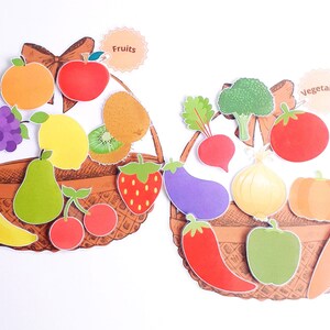 Fruits and Vegetables Sorting Activity, Printable Sort Activity for ...