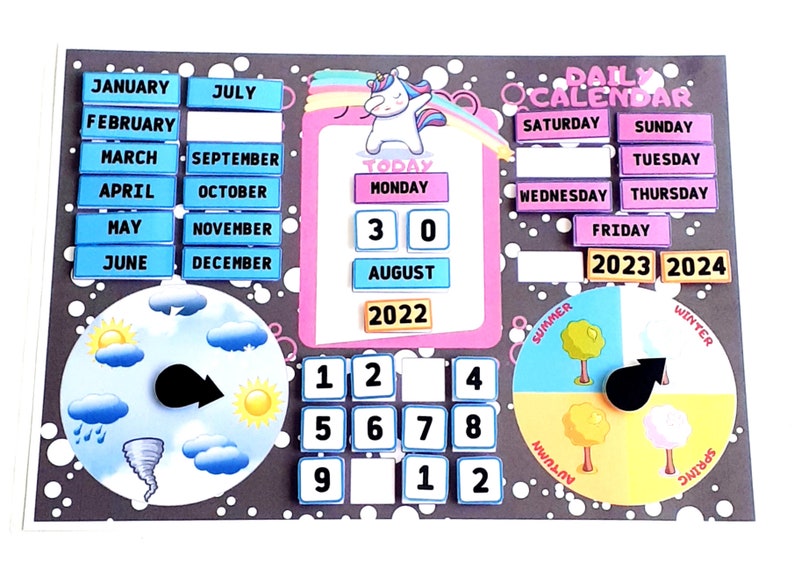 Daily Calendar, Printable Perpetual Calendar, Printable Calendar ...