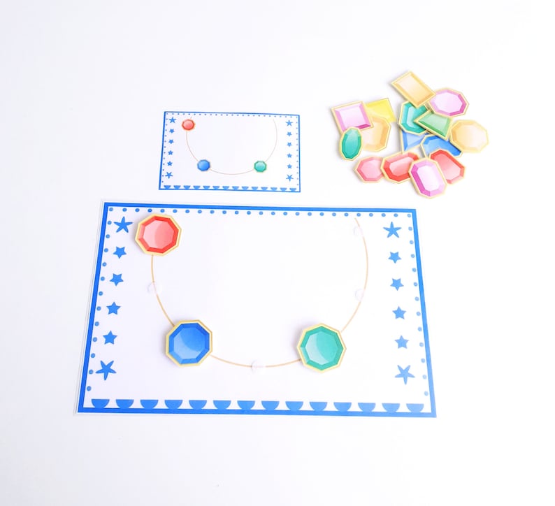 Printable Pattern Activity With Diamond, Shape Matching Activity - Etsy