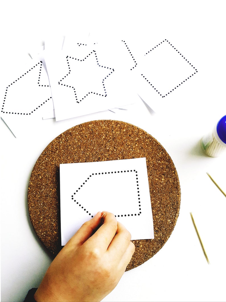 Shapes Pin Poking Activity and Fine Motor Skills - Etsy