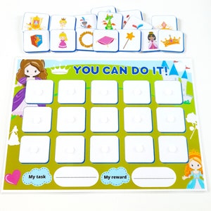 Princess Reward Chart, Printable Behavior Chart, Responsibility Chart ...