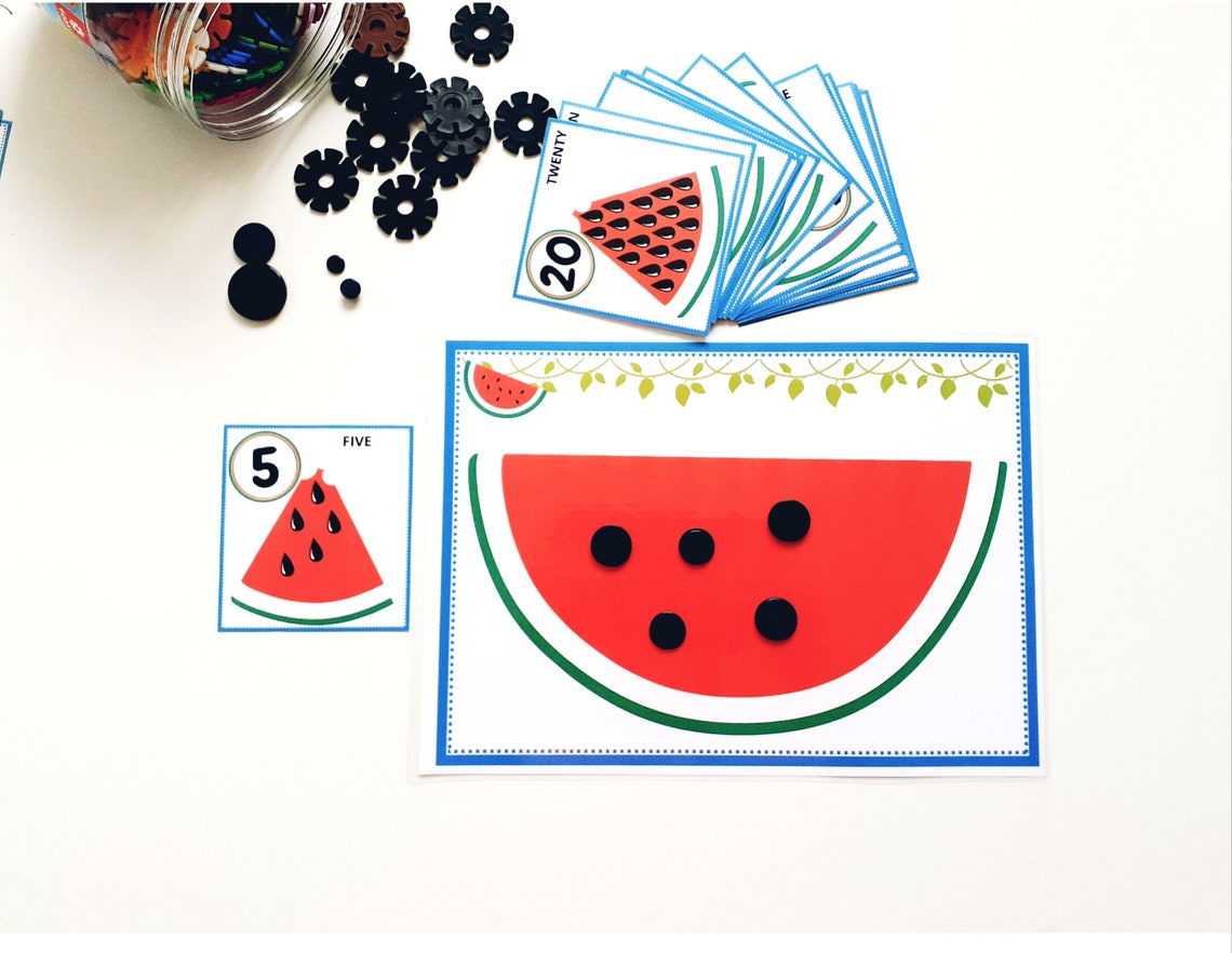 Watermelon Seed Counting Activity for Toddlers and Preschoolers, Learn ...