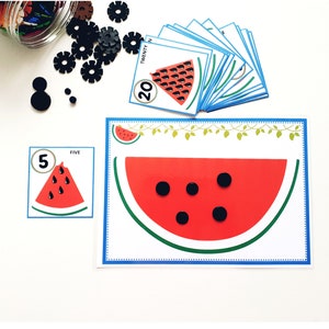 Watermelon Seed Counting Activity for Toddlers and Preschoolers, Learn ...