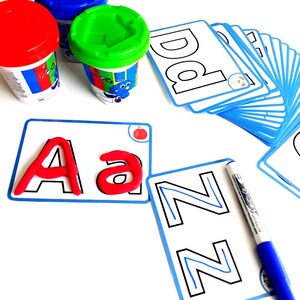 Alphabet Play Dough Mat, Play Dough Activity, Alphabet, Phonics ...