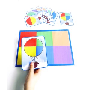 Hands on Montessori Activity, Color Matching Game, Fine Motor Skills ...