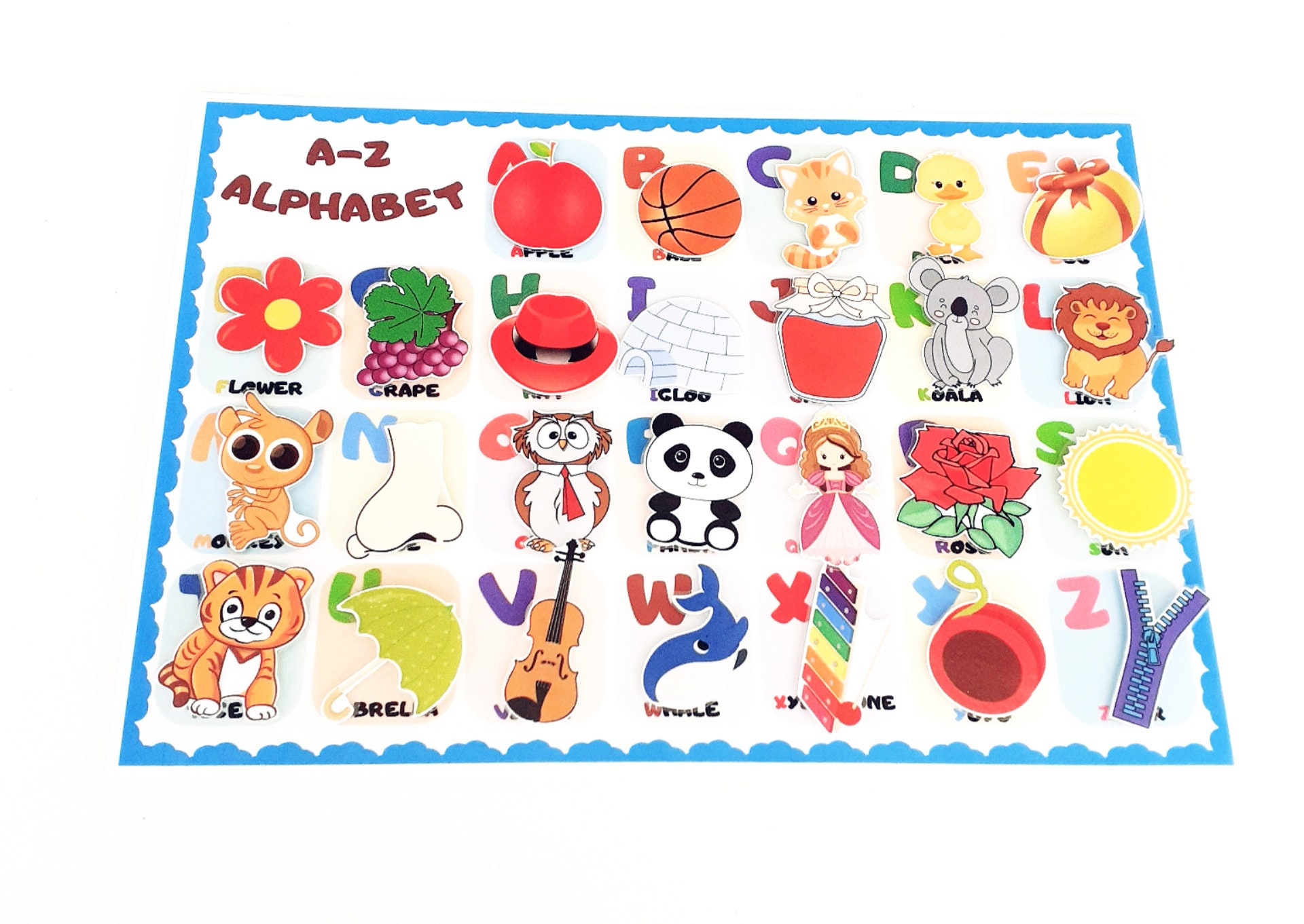 Beginning Sound Worksheet, Phonics Activity , Alphabet Game, Alphabet ...