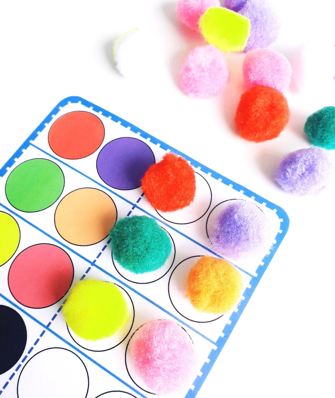 Color Matching Game, Fine Motor Skills - Etsy