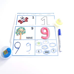 Play Dough Counting Mats, Learn Numbers 1 to 10, Counting Toys for ...