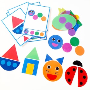 Puzzle Activity With Shapes and Pattern Activity for Toddlers - Etsy