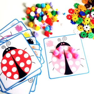 Ladybug Color Sorting, Sorting Color, Fine Motor Skills, Home School ...