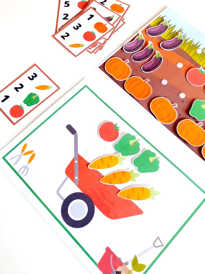Vegetable Counting Activity for Toddlers and Preschoolers - Etsy
