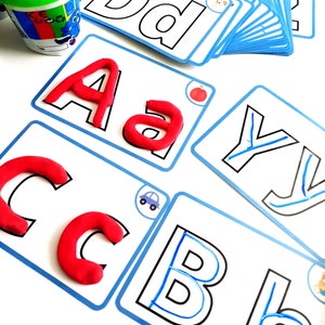 Alphabet Play Dough Mat, Play Dough Activity, Alphabet, Phonics ...