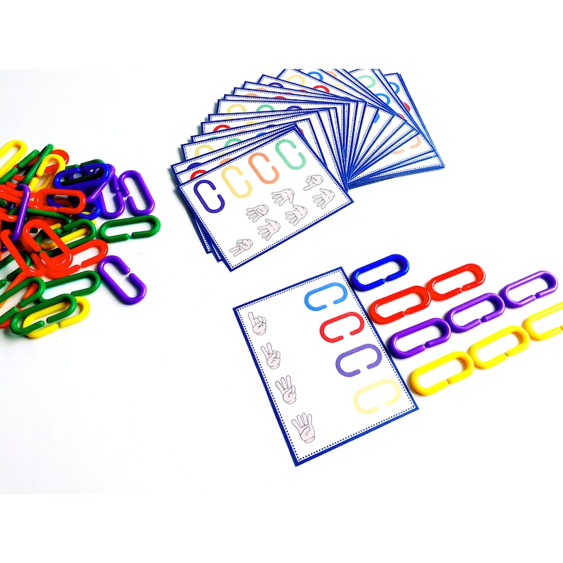 Chains Counting Activity, Counting Toys for Toddlers - Etsy