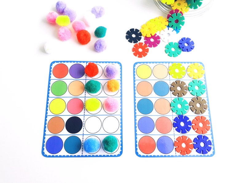 Color Matching Game, Fine Motor Skills - Etsy