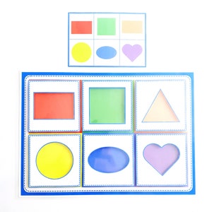 Shape Pattern Activity, Shape Matching Game, Fine Motor Skills - Etsy