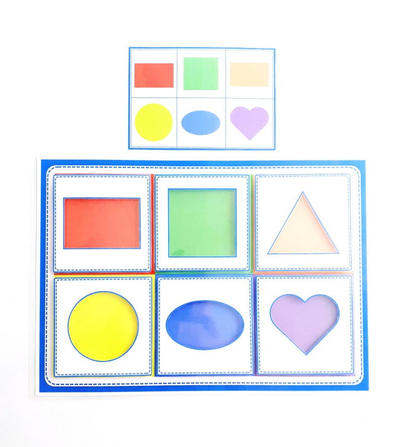 Shape Pattern Activity Shape Matching Game Fine Motor Skills - Etsy