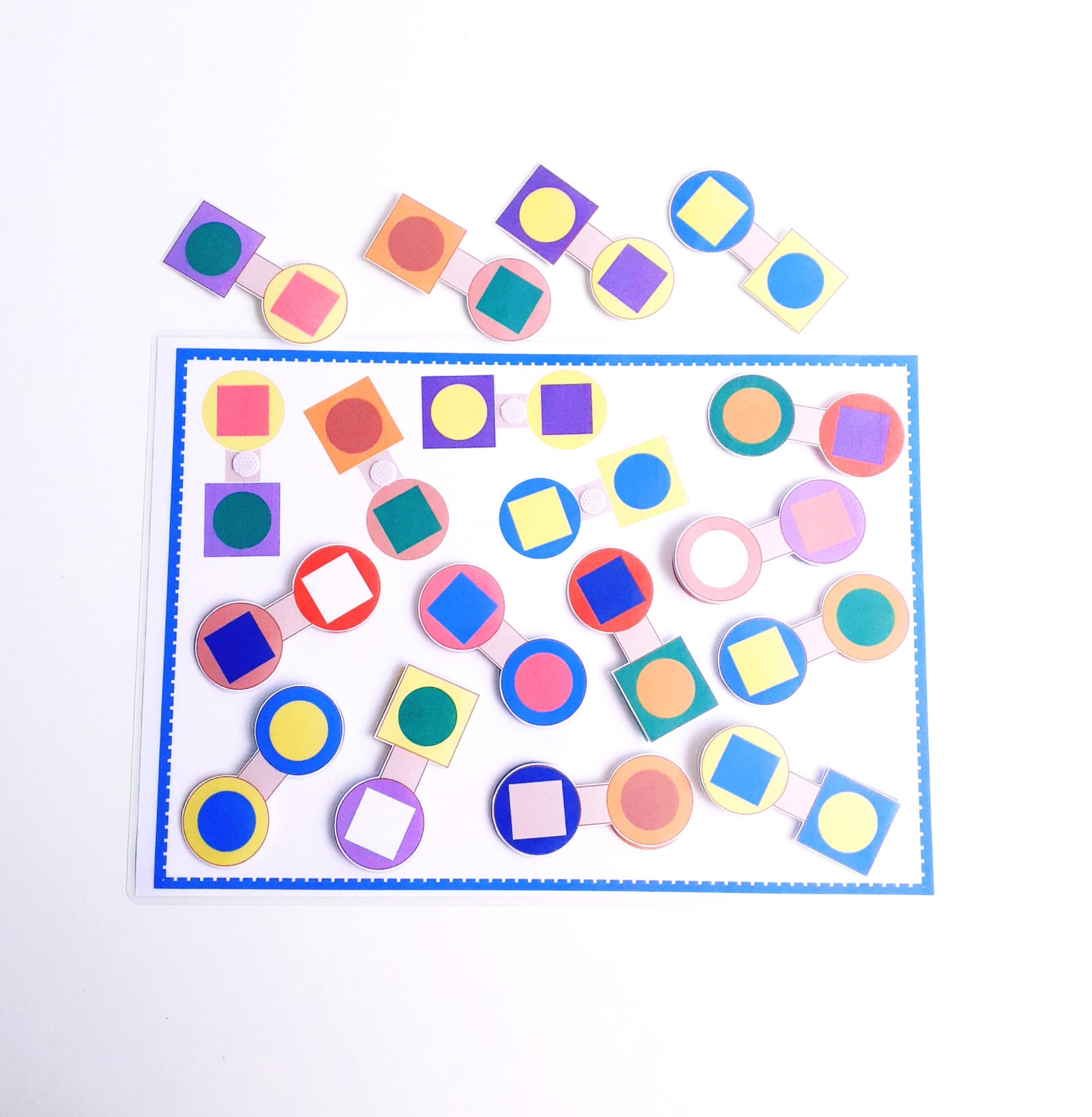 Shape Matching Activity Shape Matching Game Fine Motor - Etsy