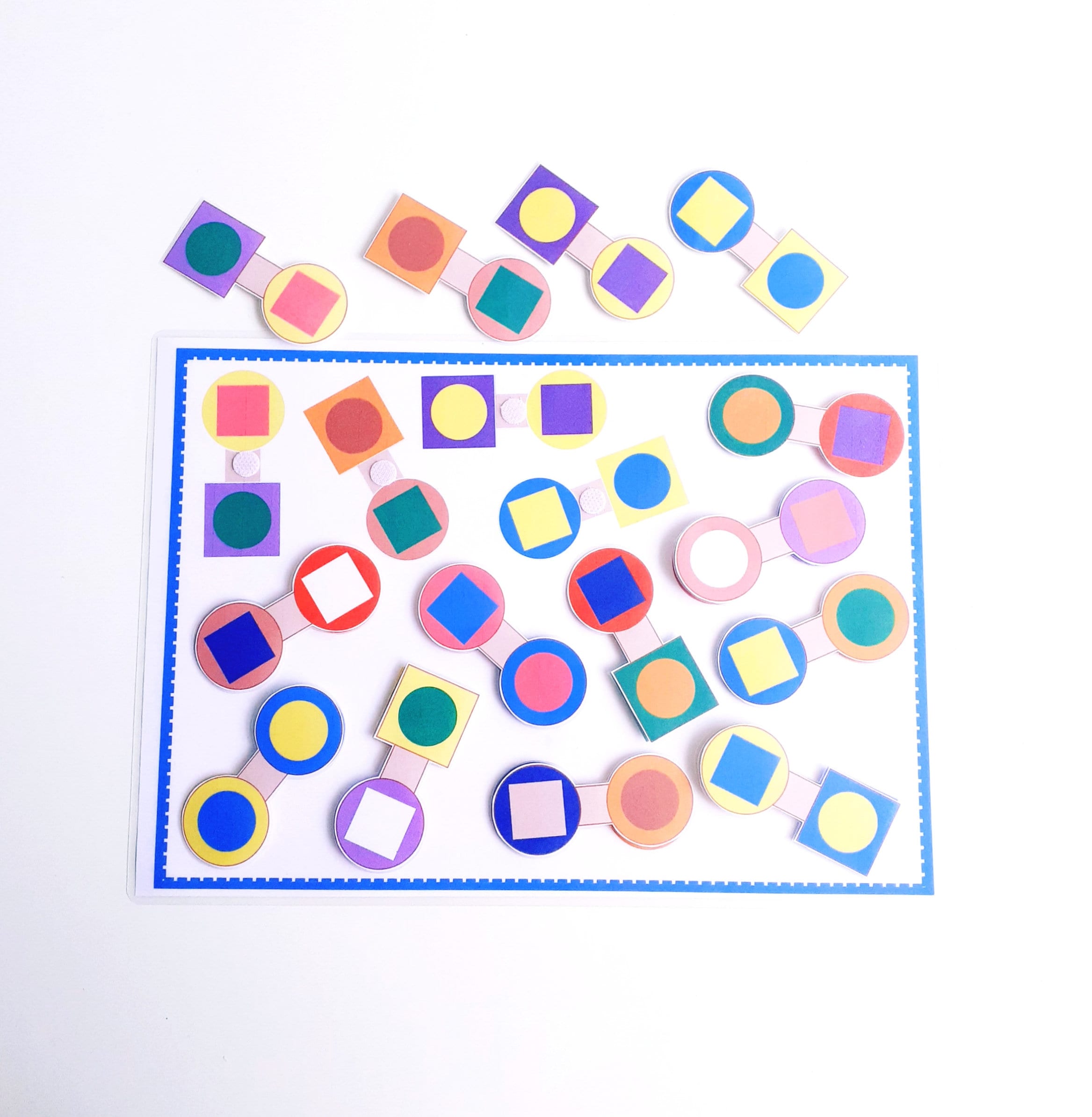 Shape Matching Activity Shape Matching Game Fine Motor - Etsy