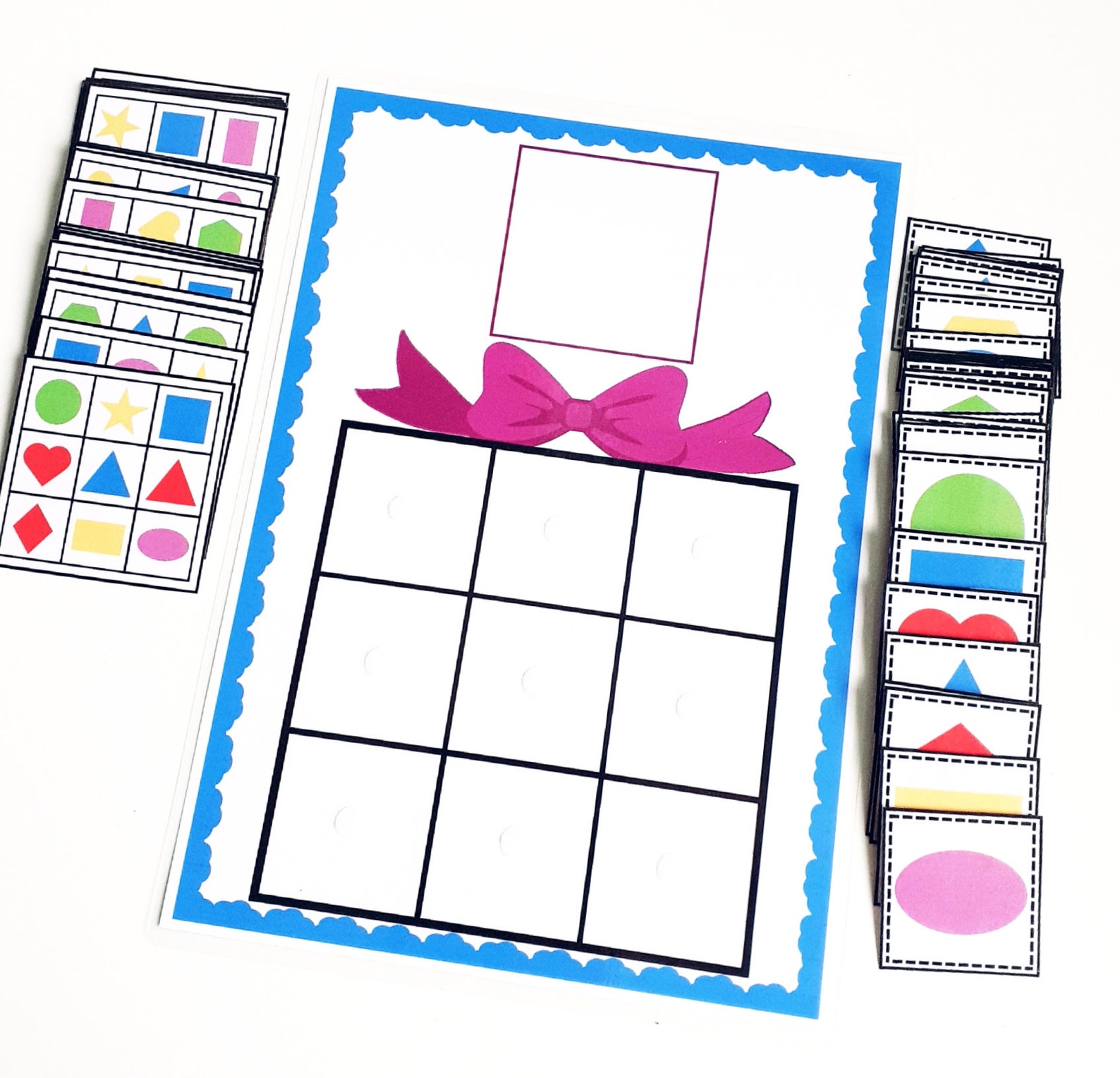 Shape Pattern Activity, Pattern Strips, Shape Matching Game, Preschool ...