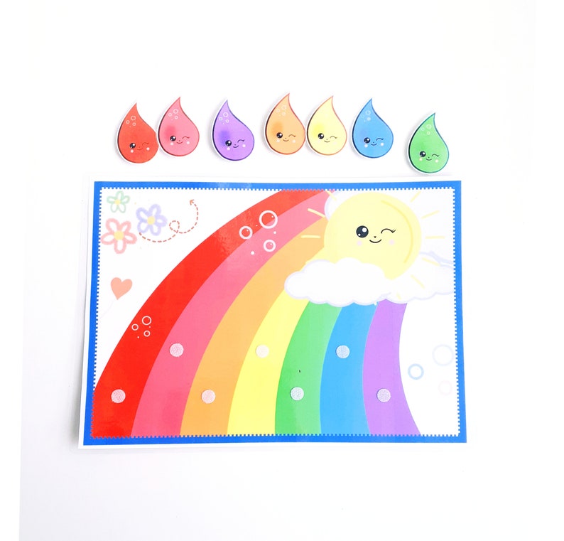 Rainbow Color Matching, Color Matching Activity - Etsy