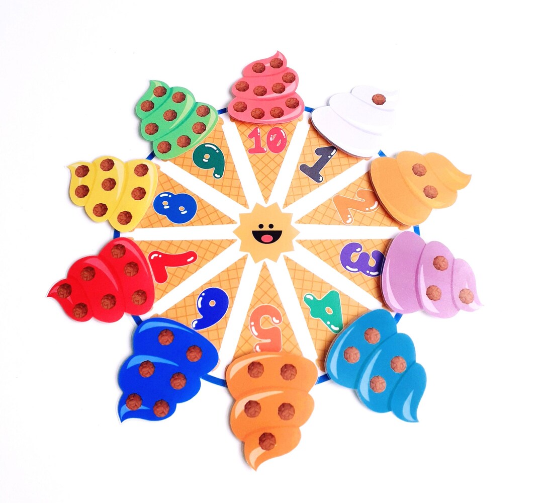 Ice Cream Counting Activity Learn Numbers 1 to 10 - Etsy
