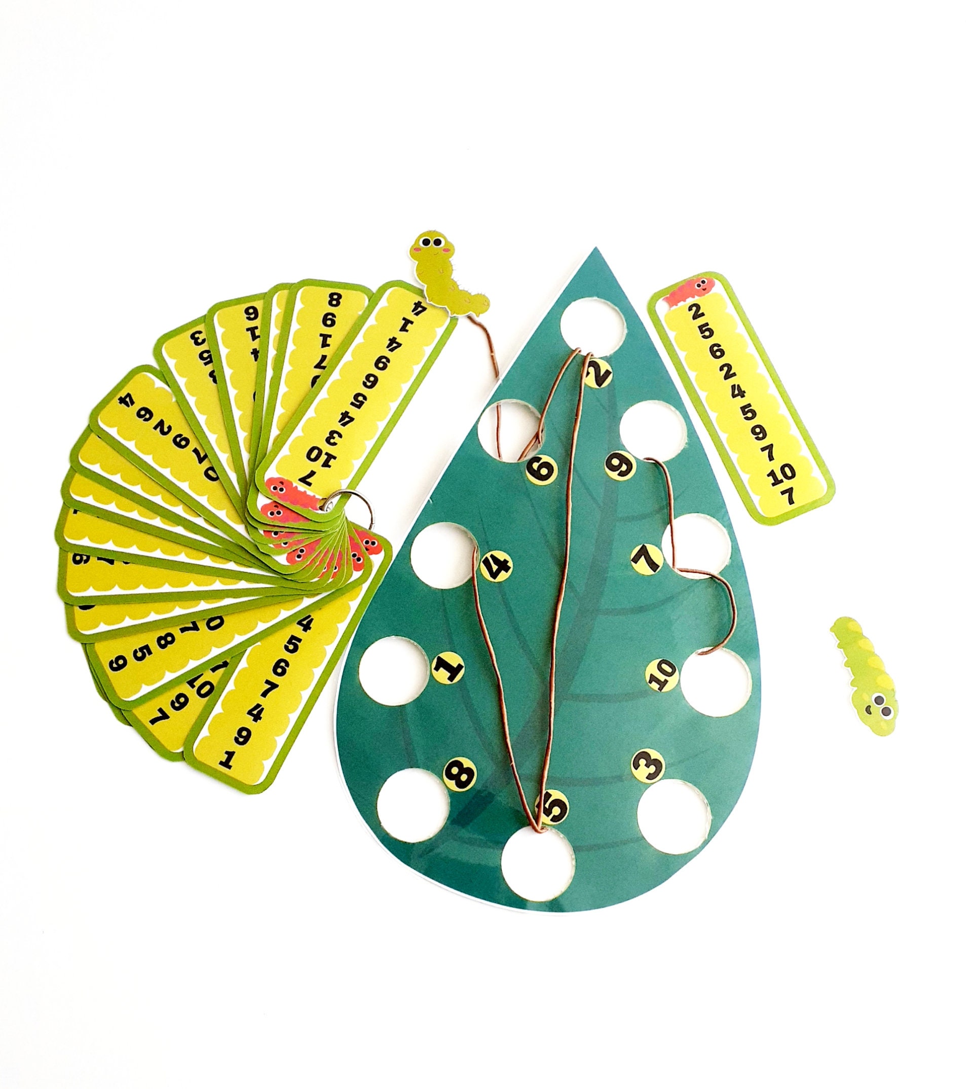 Caterpillar Treading Pattern , Fine Motor Skills, Learn Numbers ...