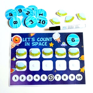 Space Counting Activity Numbers 1 to 10 Count for Kids - Etsy