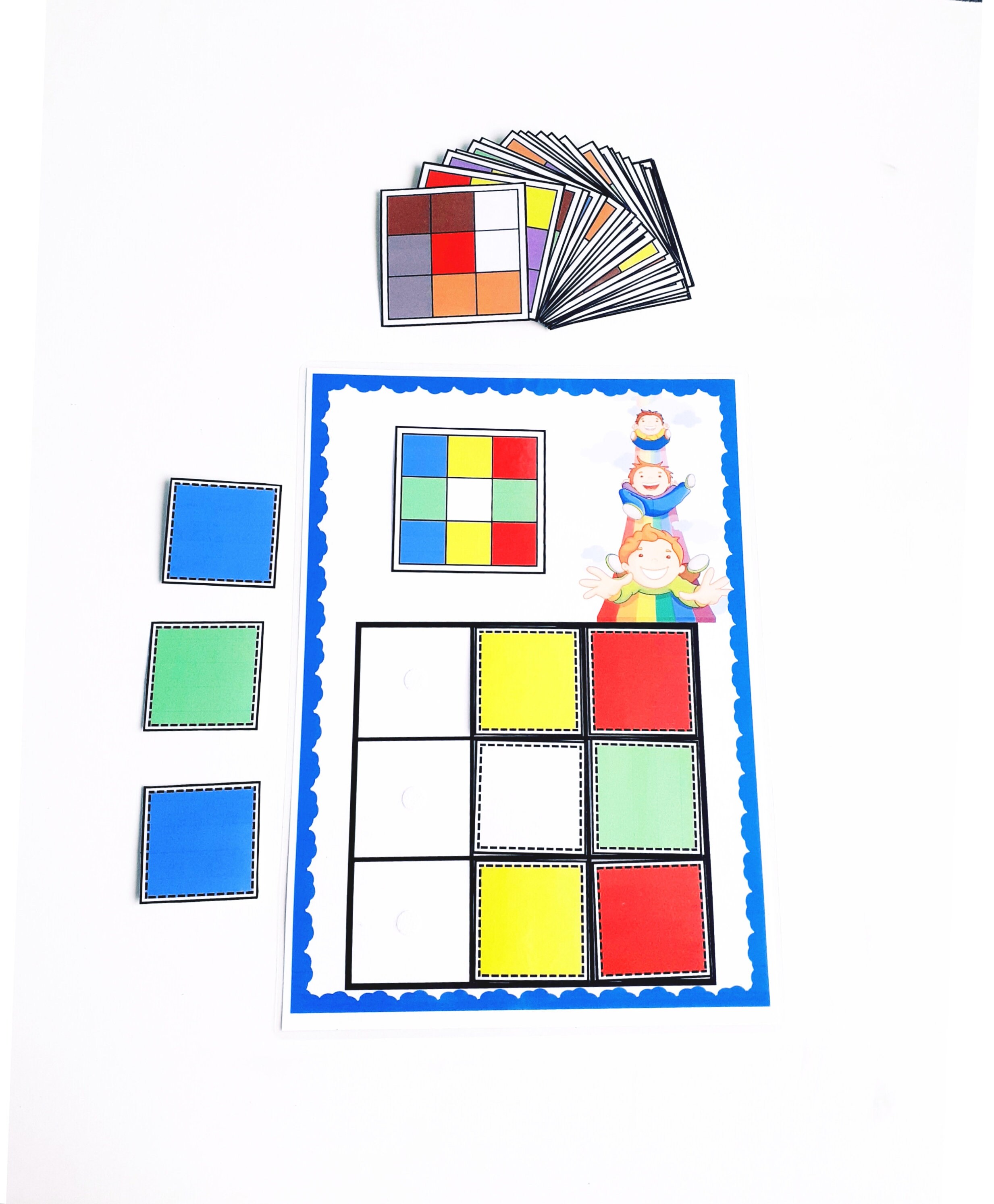 Color Pattern Activity, Fine Motor Skills, Color Matching Game ...