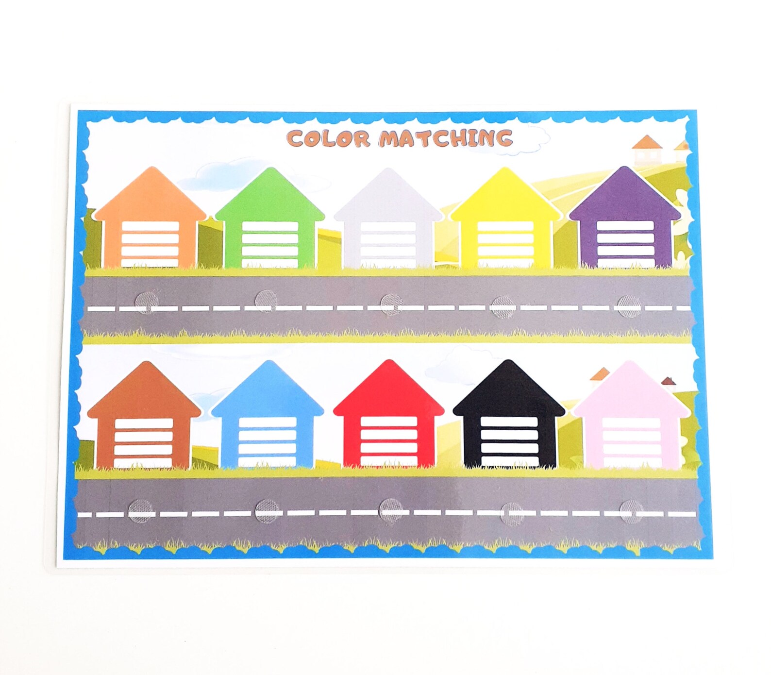Color Sorting Matching Car Game Color Matching Activity - Etsy