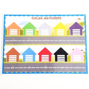 Color Sorting Matching Car Game, Color Matching Activity - Etsy