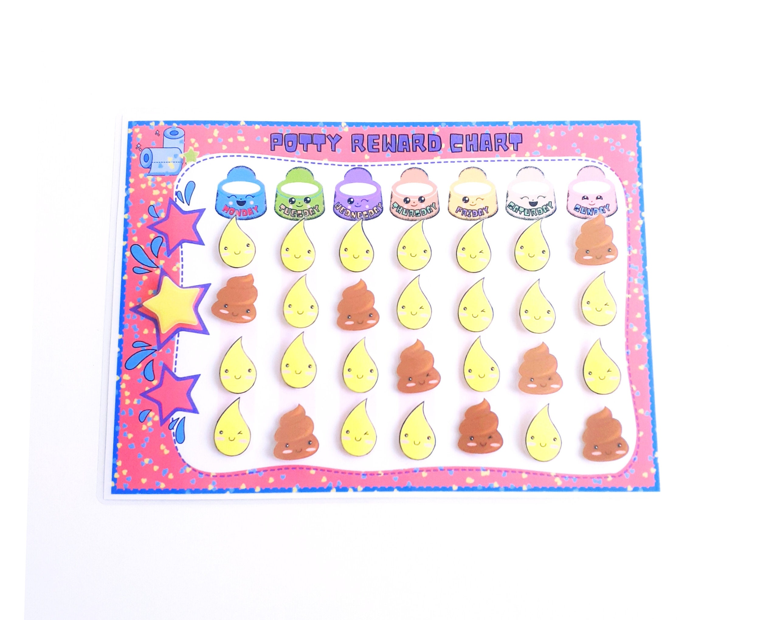Potty Reward Chart, Printable Potty Training Chart - Etsy