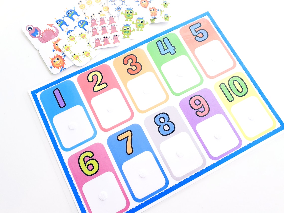 Monster Counting Activity Numbers 1 to 10 Count Preschool - Etsy
