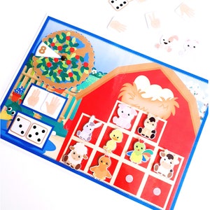 Farm Animal Counting Activity, Numbers 1 to 10, Fine Motor Activity - Etsy