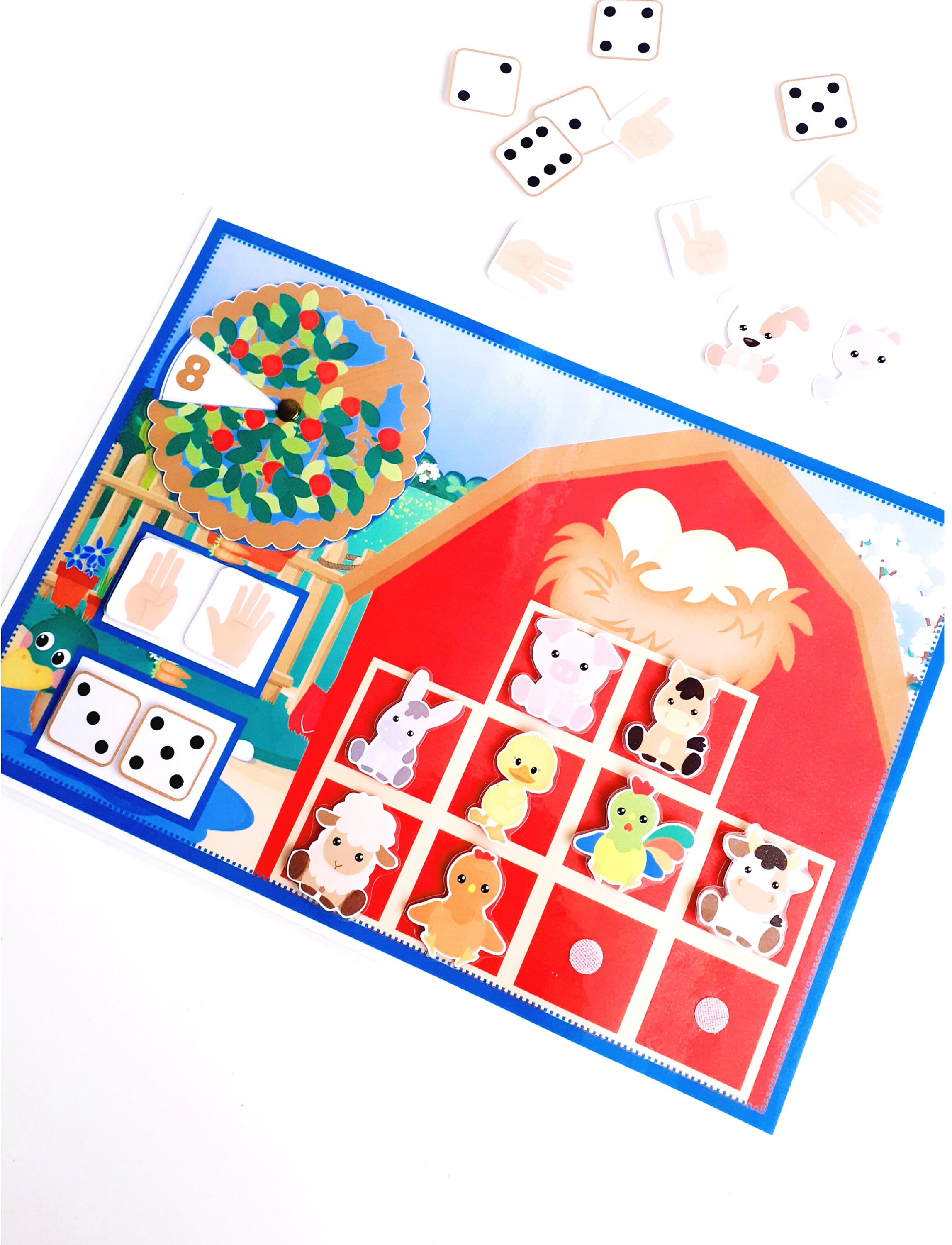 Farm Animal Counting Activity, Numbers 1 to 10, Fine Motor Activity - Etsy