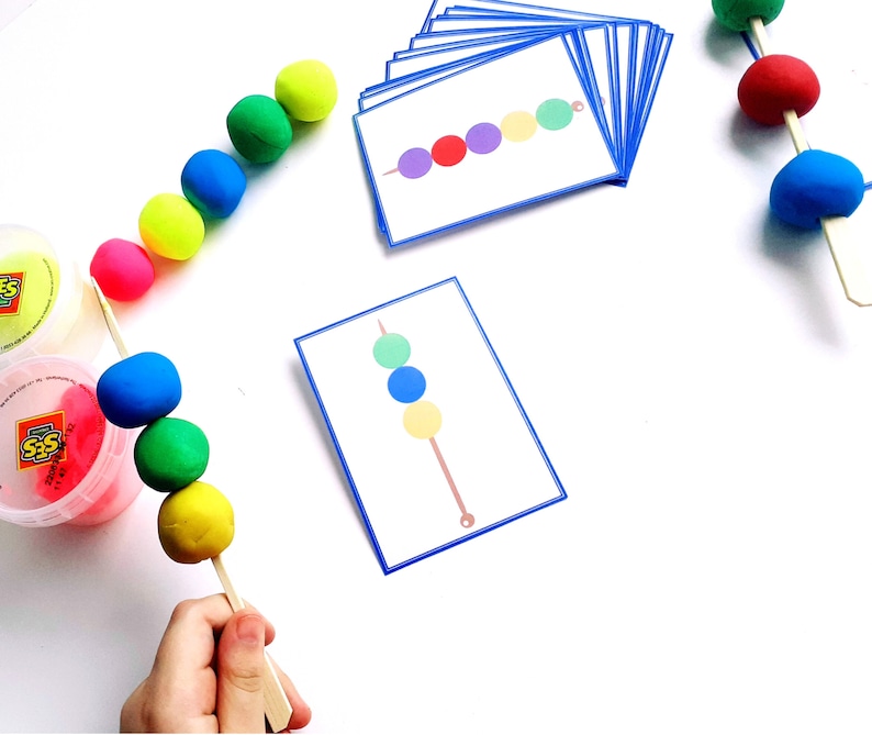 Play Dough Sequences, Pattern Activity With Play Dough ,fine Motor ...